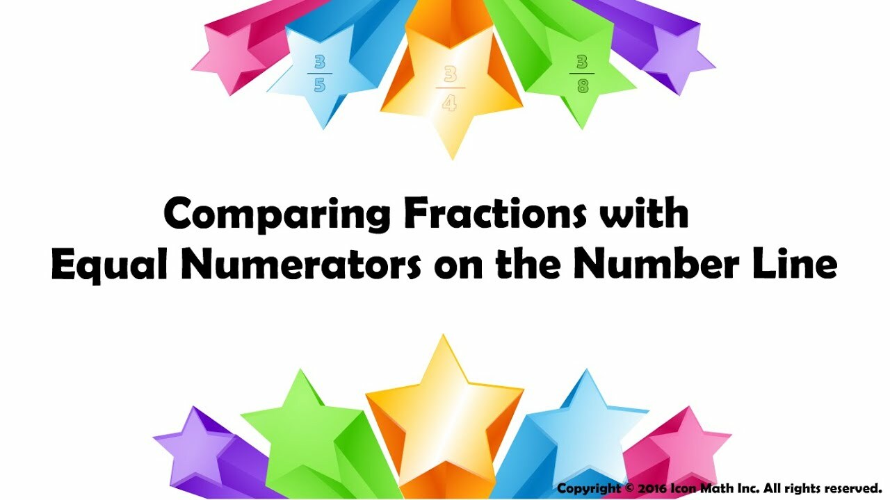 Comparing Fractions with Equal Numerators on the Number Line | Maths Comparing Fractions with Equal Numerators on the Number Line | Maths